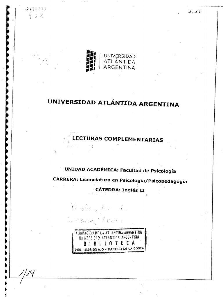 Lecturas Complementarias | PDF