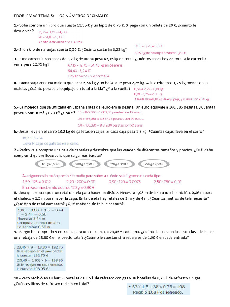 SOLUCIONES PROBLEMAS TEMA 5 | PDF | Moneda