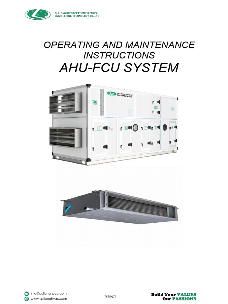 Ahu, Fcu Maintenance | Download Free PDF | Filtration | Duct (Flow)