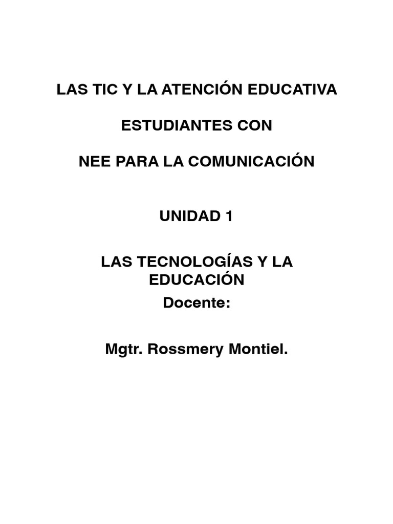 Las Tic y La Atención Educativa A | PDF | Blog | Wiki
