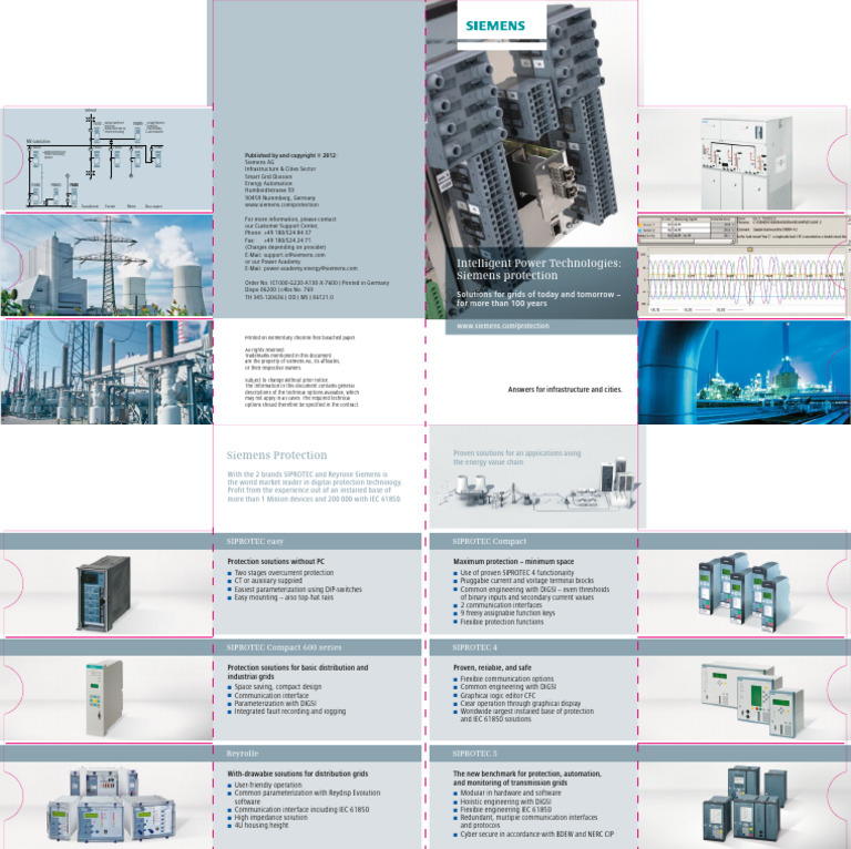 IC1000-G220-A130-X-7600 - Klappflyer - EA Protection - US - LowRes | PDF | Siemens | Electrical Grid