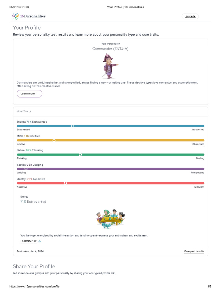 Your Profile - 16personalities-Agimandala | PDF | Extraversion And Introversion | Personality Type