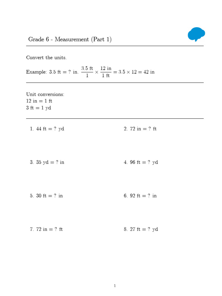 Grade 6 Measurement Unit Conversions | PDF