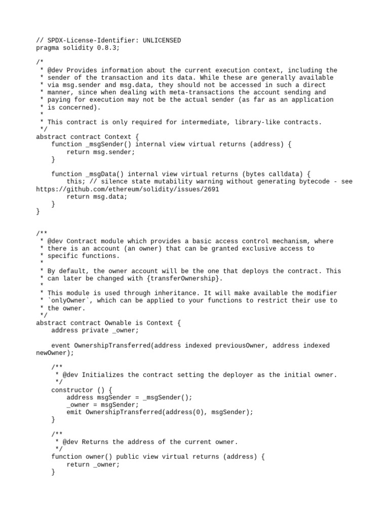 SwapFactory Smart Contract Description | PDF | Boolean Data Type | Pointer (Computer Programming)