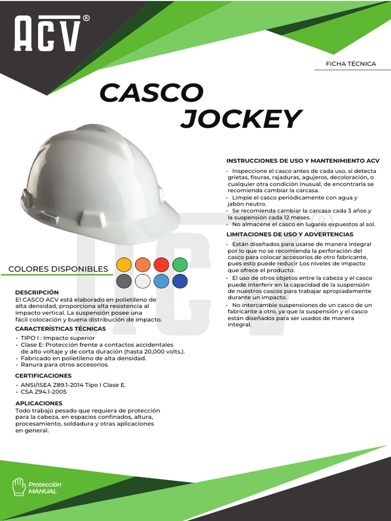 Casco Jockey Acv | PDF