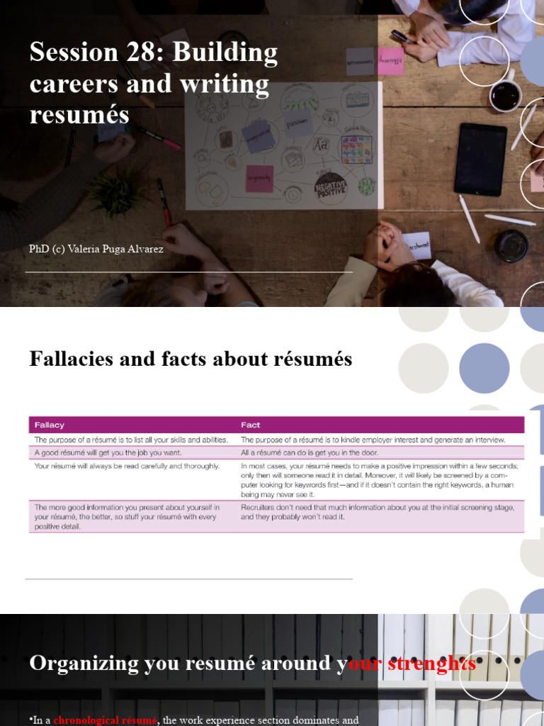 Session 28 Building Careers and Writing Resumés | PDF
