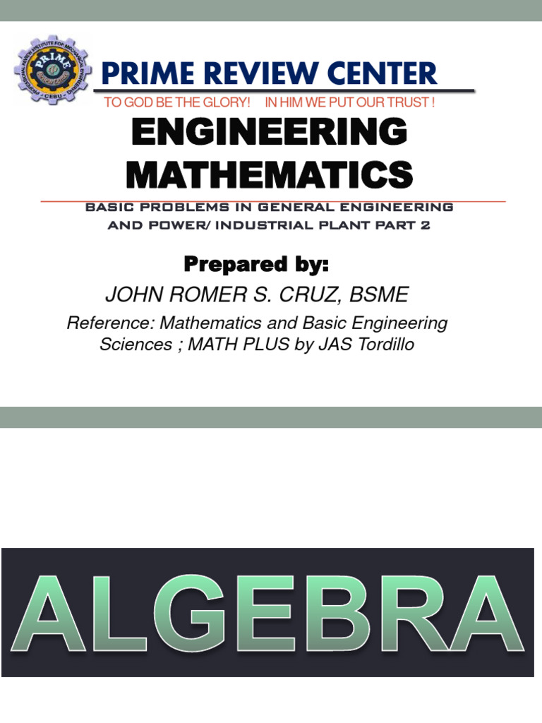Engineering Mathematics Review Guide | PDF