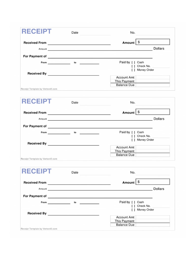 General Receipt Template | PDF