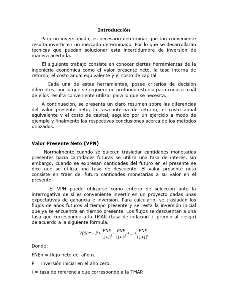 Fase 3 Ingenieria Economica | PDF | Tasa interna de retorno | Ciencias económicas