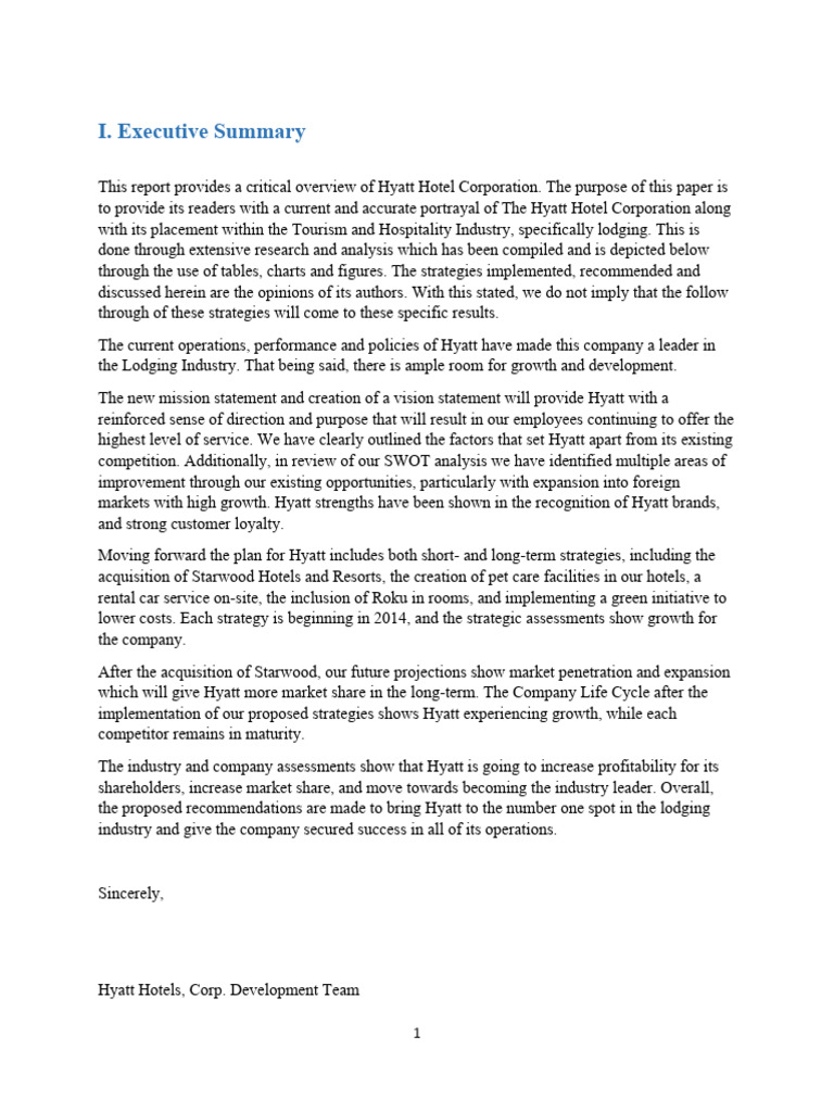 Hyatt Audit Final | PDF | Marriott International | Brand