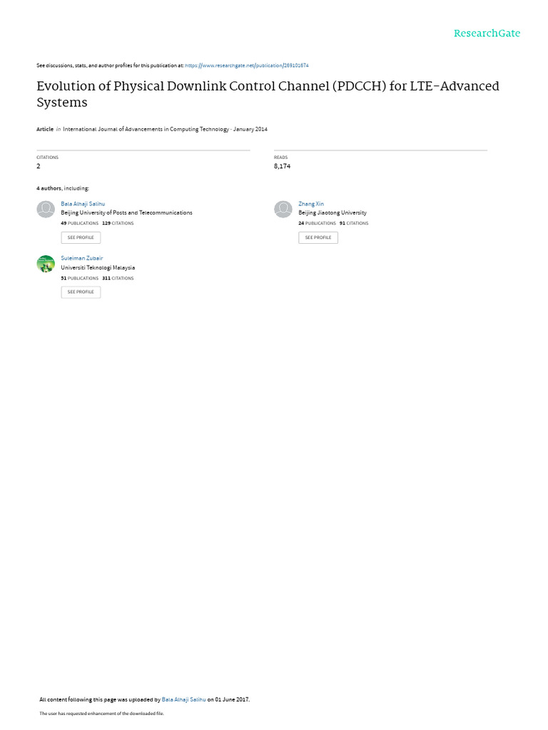 Evolutionof Physical Downlink Control Channel PDCCHfor | PDF | Lte ...