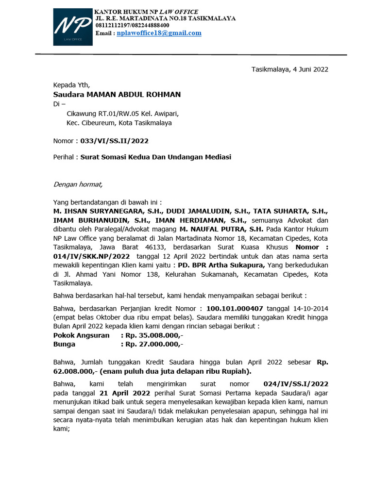 Somasi 2 Maman Abdul Rohman | PDF | Politik