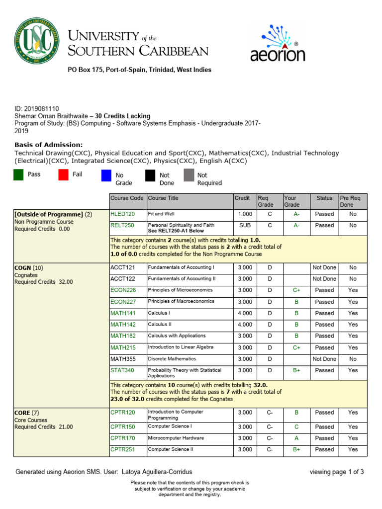 Bs Computing Program Progress Report Pdf Computer Science