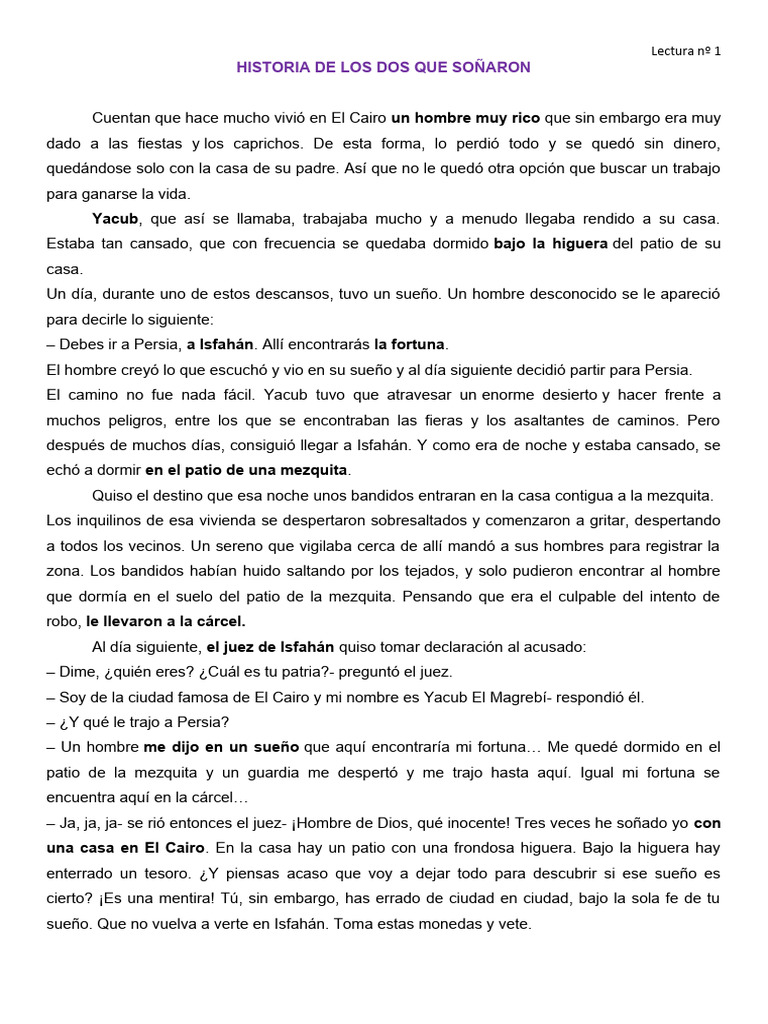 Cuentos Cortos Nivel Secundario | PDF