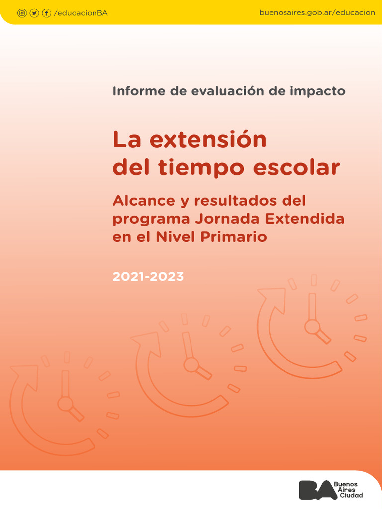 01 - Alcance y Resultados Del Programa Jornada Extendida en El Nivel Primario | PDF | Educación ...