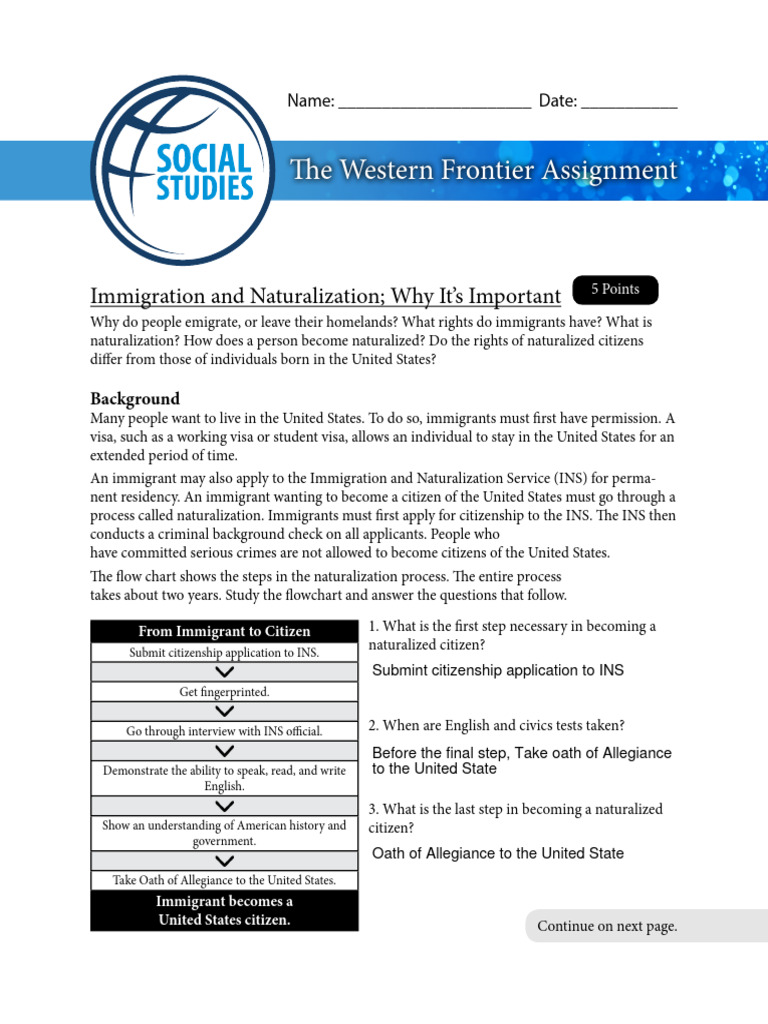 Social Studies, The Western Frontier Assignmente | PDF | Lakota People ...