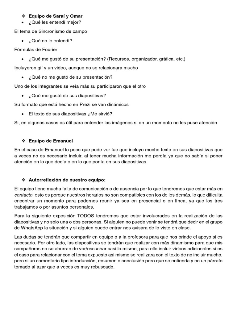 Criticas y Autorreflexión | PDF