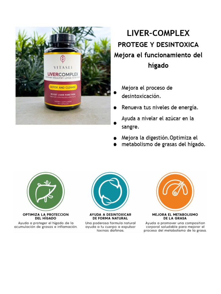 Beneficios de Liver Complex para el Hígado | PDF | Hígado | Desintoxicación