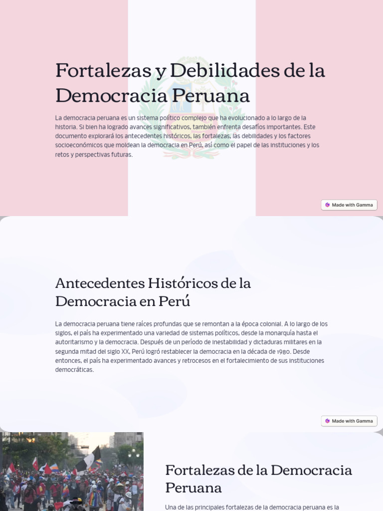 Fortalezas y Debilidades de La Democracia Peruana | PDF | Democracia ...