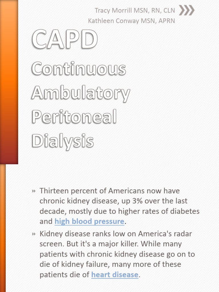 CAPD | PDF | Kidney | Hemodialysis