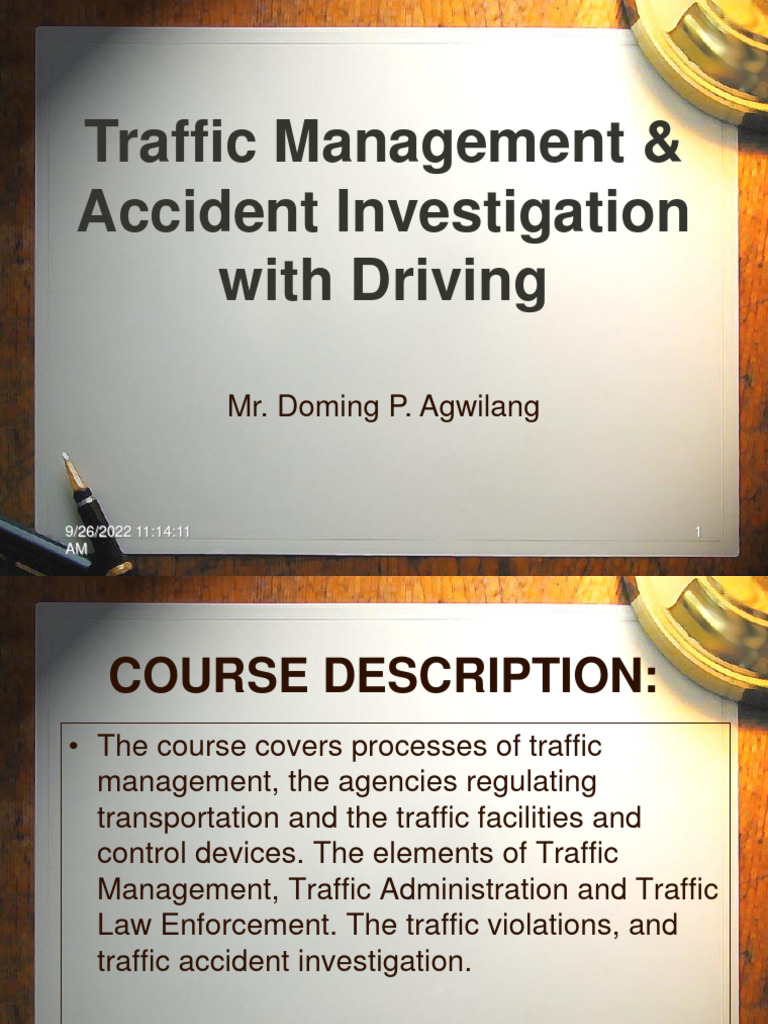 Traffic Management Investigation | PDF | Traffic | Traffic Collision