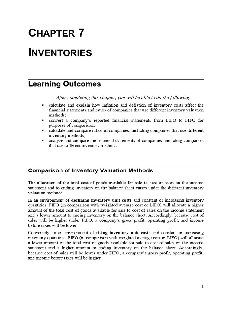 Ch7 Handbook Updated | PDF | Cost Of Goods Sold | Inventory