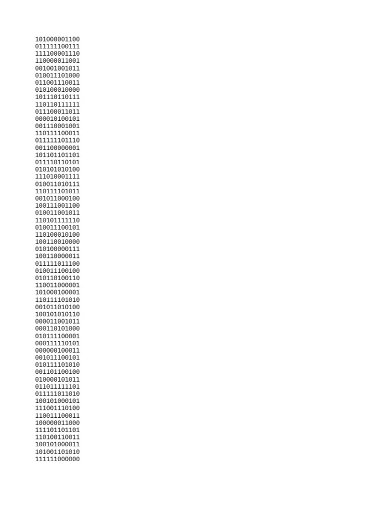Binary Data Sequence Analysis | PDF