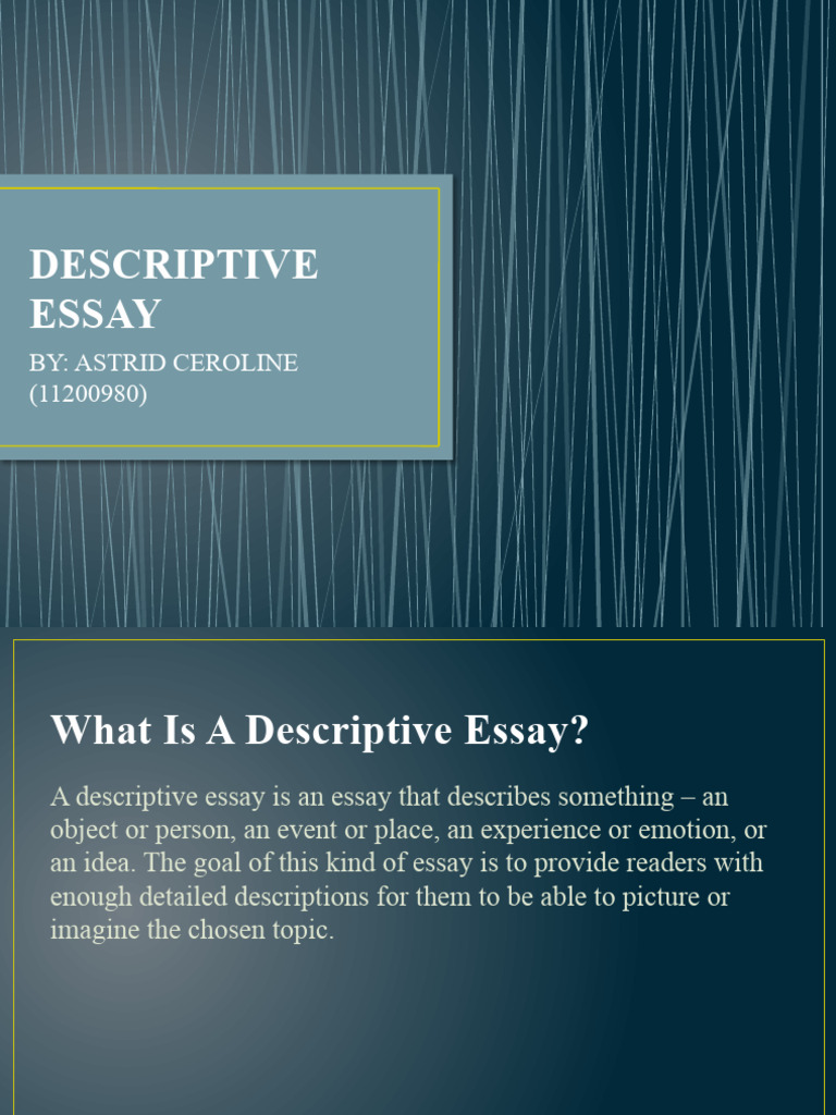 Understanding Descriptive Essays | PDF | Essays | Experience