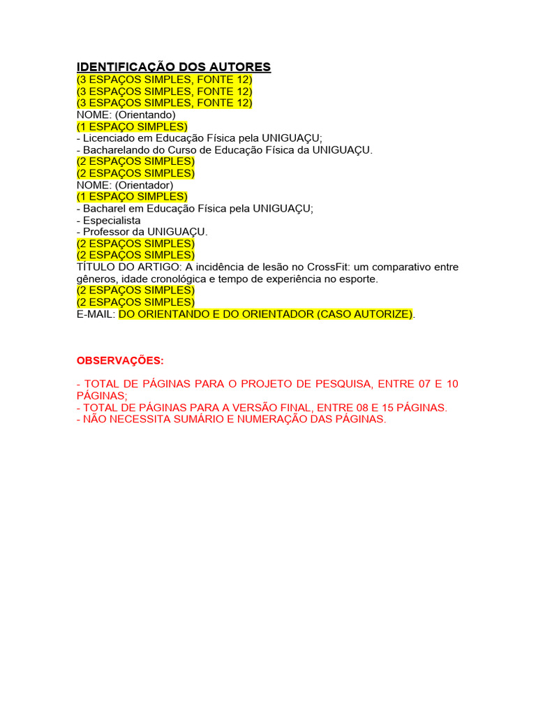 Modelo de Artigo 2023 | PDF | Abstract (resumo) | Science