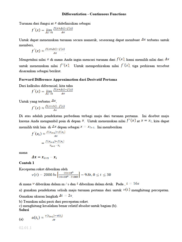 Diff. Continous | PDF
