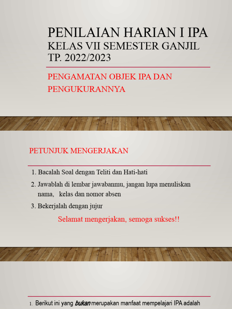 Pengukuran Besaran dalam IPA Kelas VII | PDF