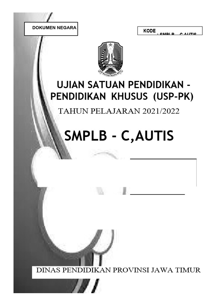 Naskah Soal Matematika SMPLB - C Autis 2022 | PDF | Metode & Bahan Ajar