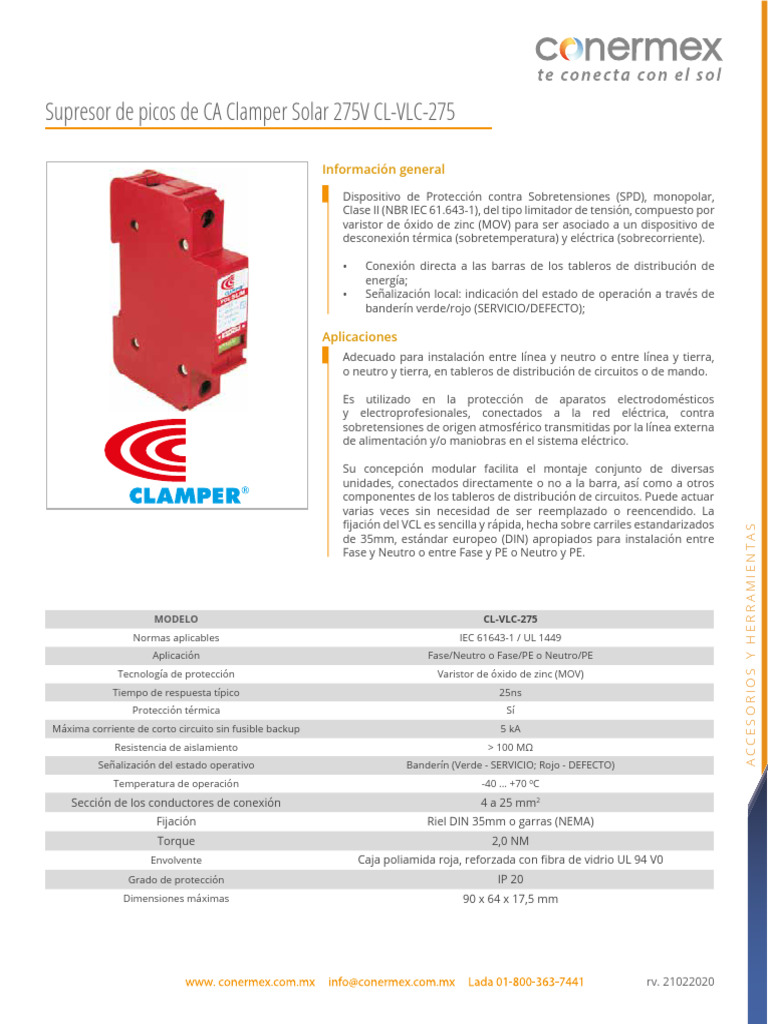 CL VLC 275 | PDF | Fusible (Eléctrico) | Electromagnetismo