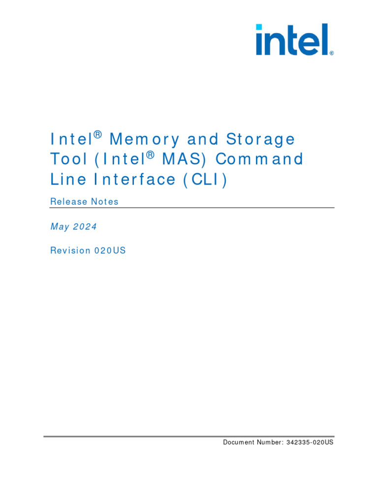 CLI IMAS Release Notes - Rev020US | PDF | Solid State Drive | Intel