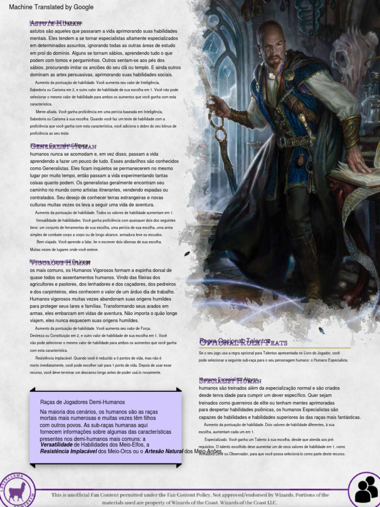 New Alternate Player Races GM Binder 3 | PDF | Humano | Lagarto