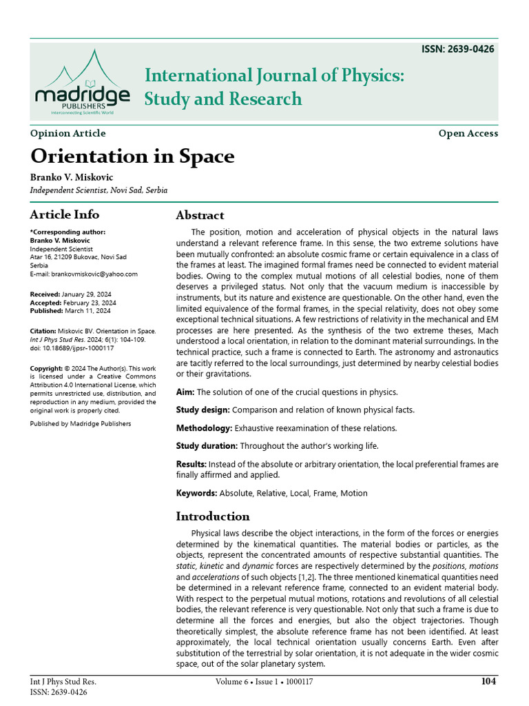 Ijpsr 1000117 | PDF | Special Relativity | Force