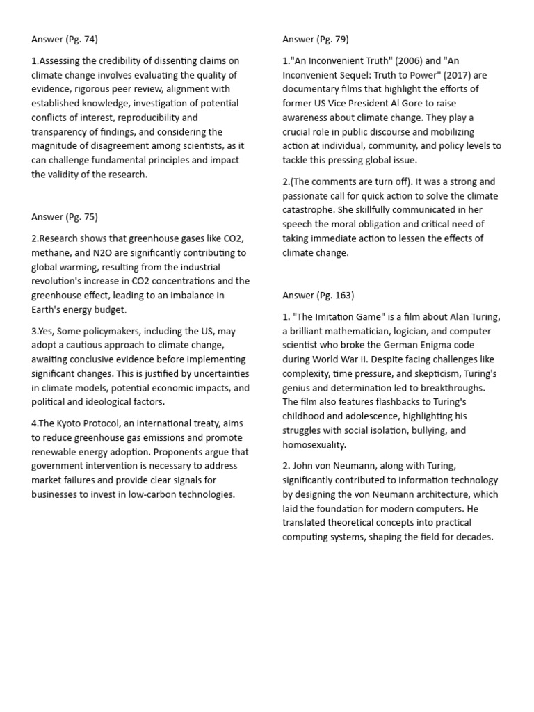 Sts Book Answer | PDF | Embryo | Sustainability