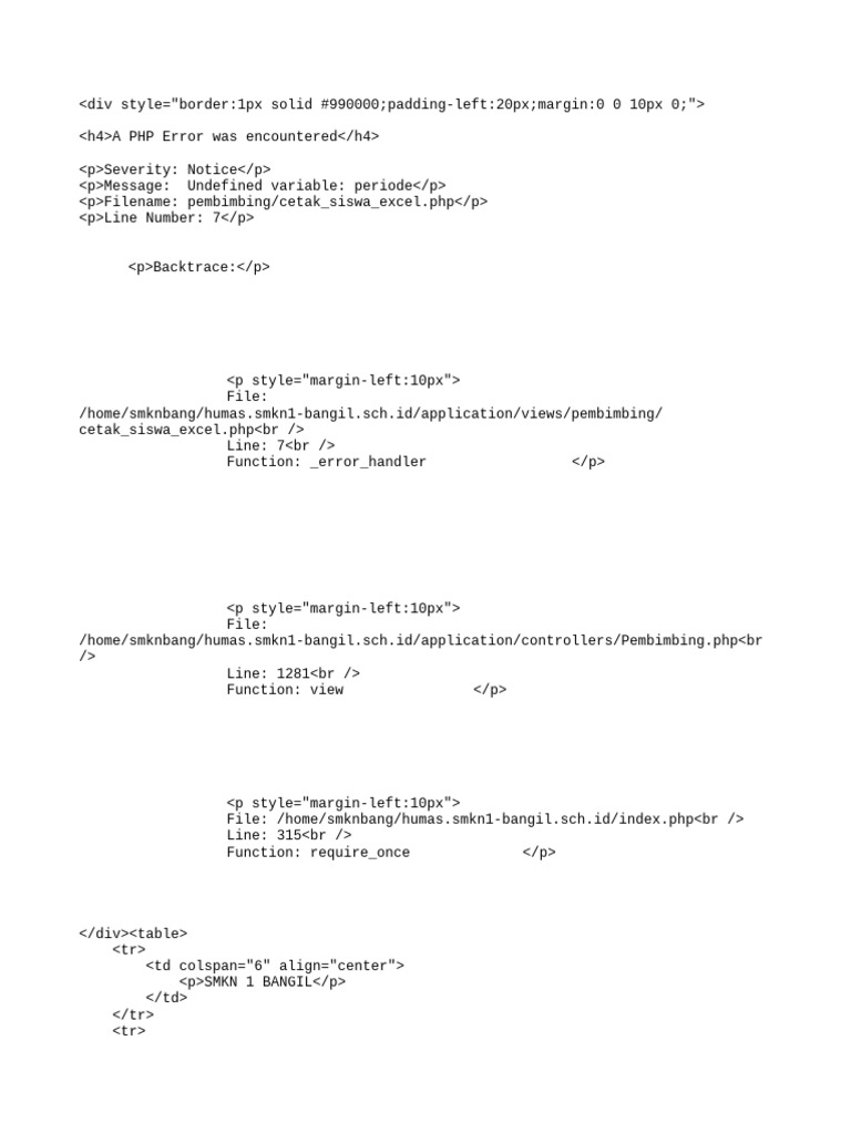 cetak_siswa_excel_ | PDF | Computer Programming cetak_siswa_excel_ | PDF | Computer Programming