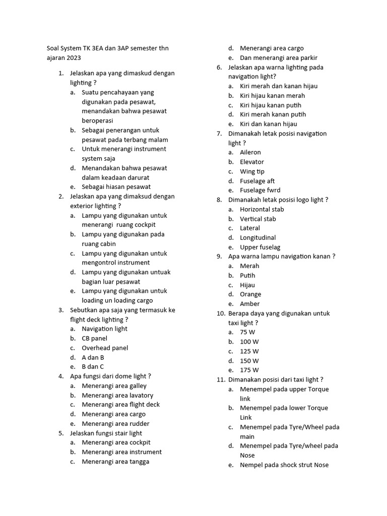 Santi System TK 3EA Dan 3AP Semester Ganjl | PDF