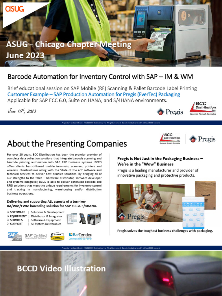 ASUG Chicago Chapter SAP Prod Barcoding PPT_Jun2023 b | PDF | Barcode ...