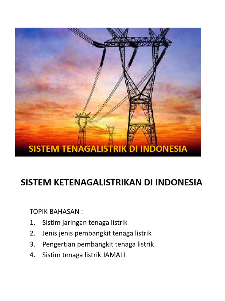 Jenis Pembangkit Tenaga Listrik | PDF