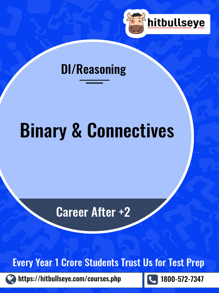 DILR Binary & Connectives | PDF | Proposition | Boolean Algebra