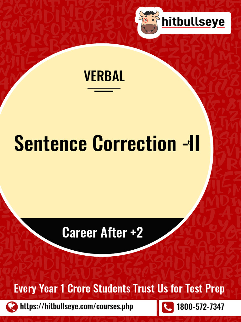 Sentence Correction - II | PDF | Verb | Idiom