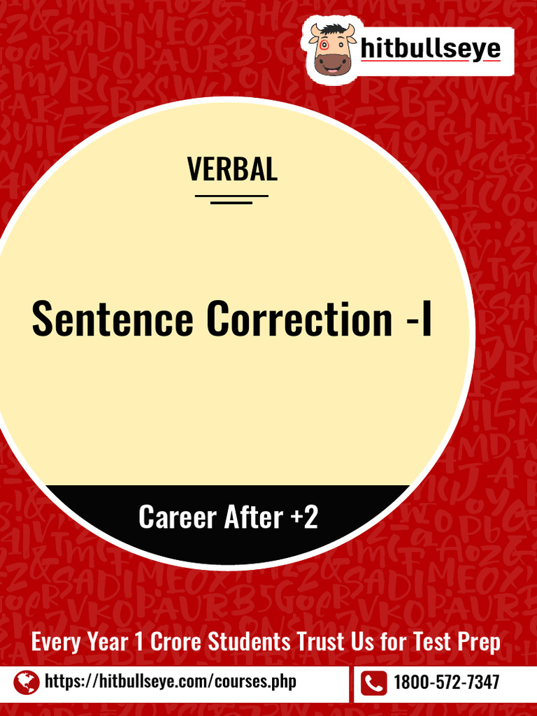 Sentence Correction Strategies for Tests | PDF | Grammatical Number ...