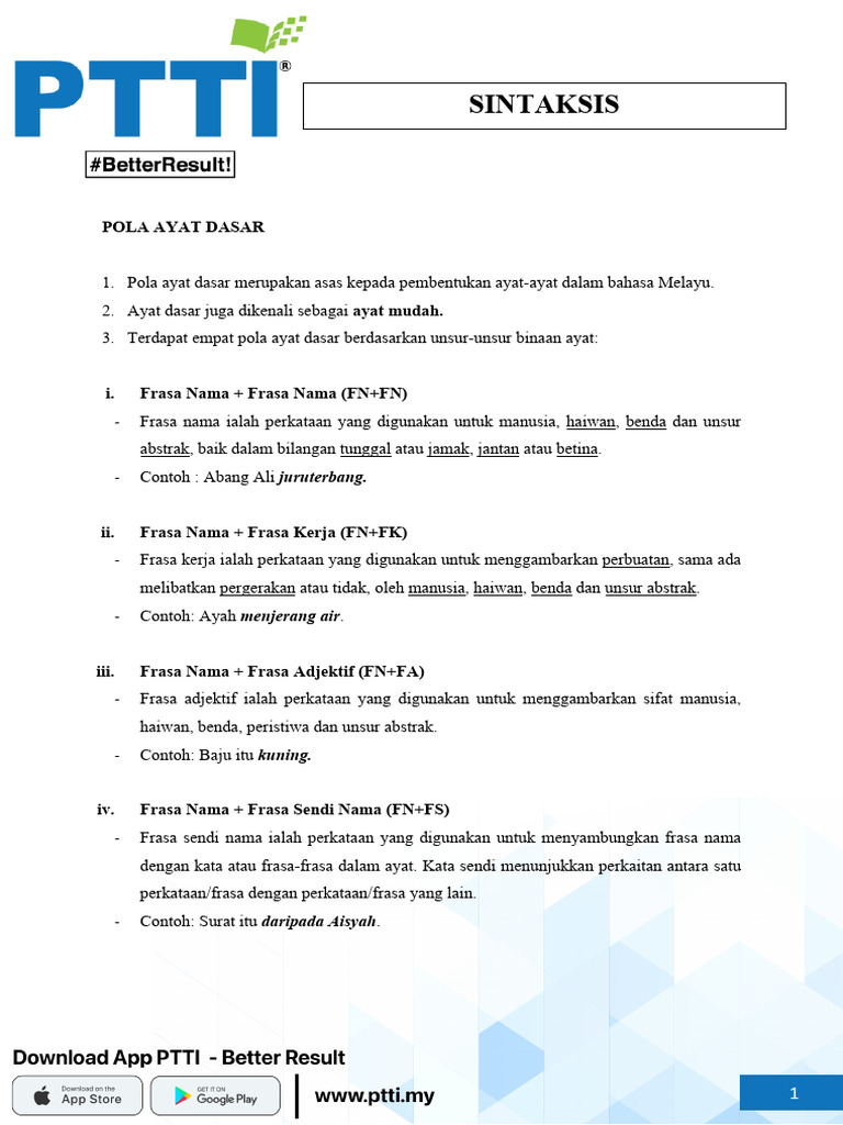 Soalan Sintaksis | PDF