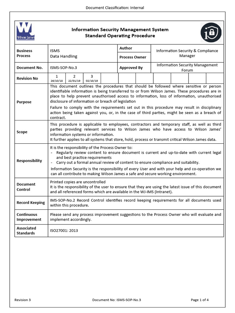 3 Data Handling | PDF | Information Security | Encryption
