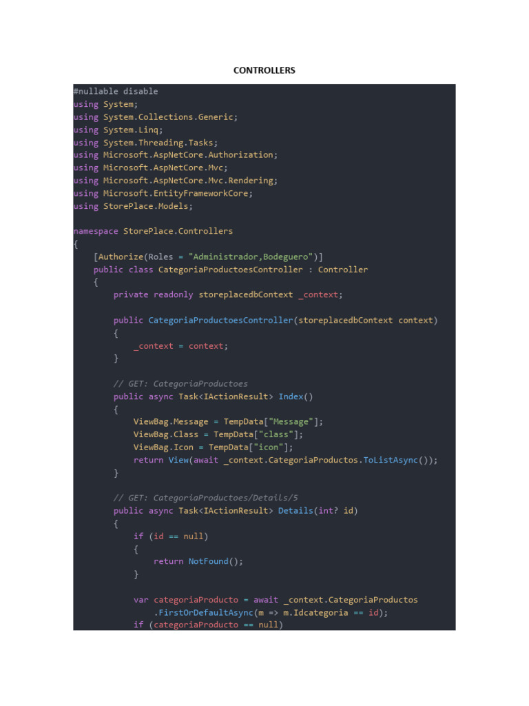 Manual de Codigo | Download Free PDF | Language Integrated Query | Model–View–Controller