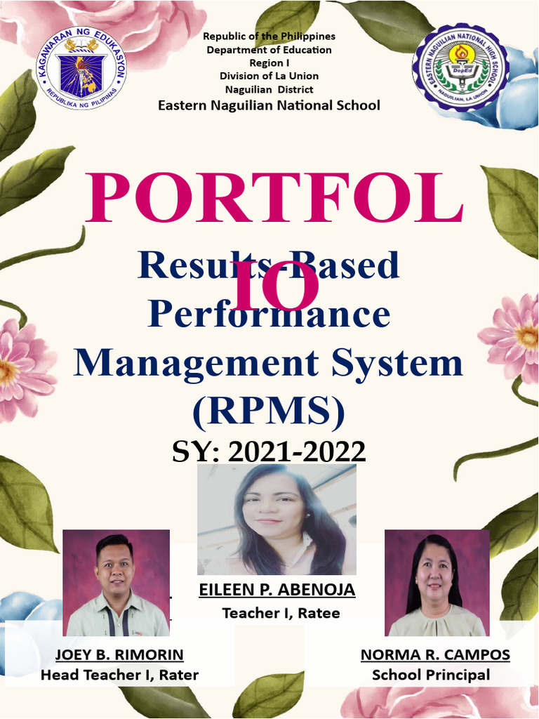 RPMS Portfolio for SY 2021-2022 | PDF | Learning | Teachers