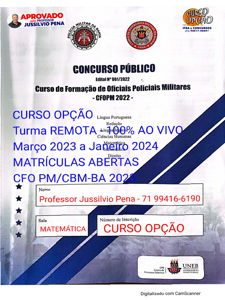 Prova Cfo Pmba 2023 | PDF