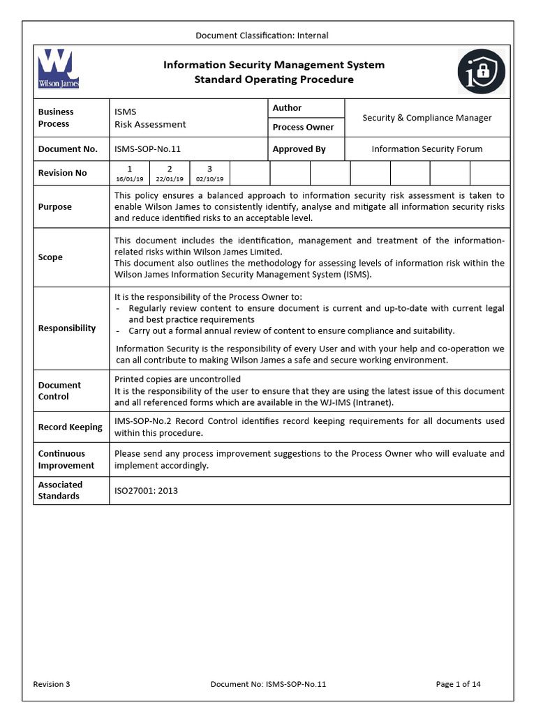 11 Risk Assessment | PDF | Information Security | Risk